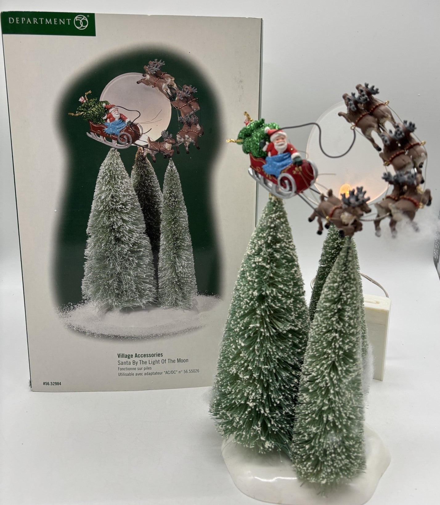 Dept 56- Village Accessories "Santa By The Light Of The Moon" animated ...