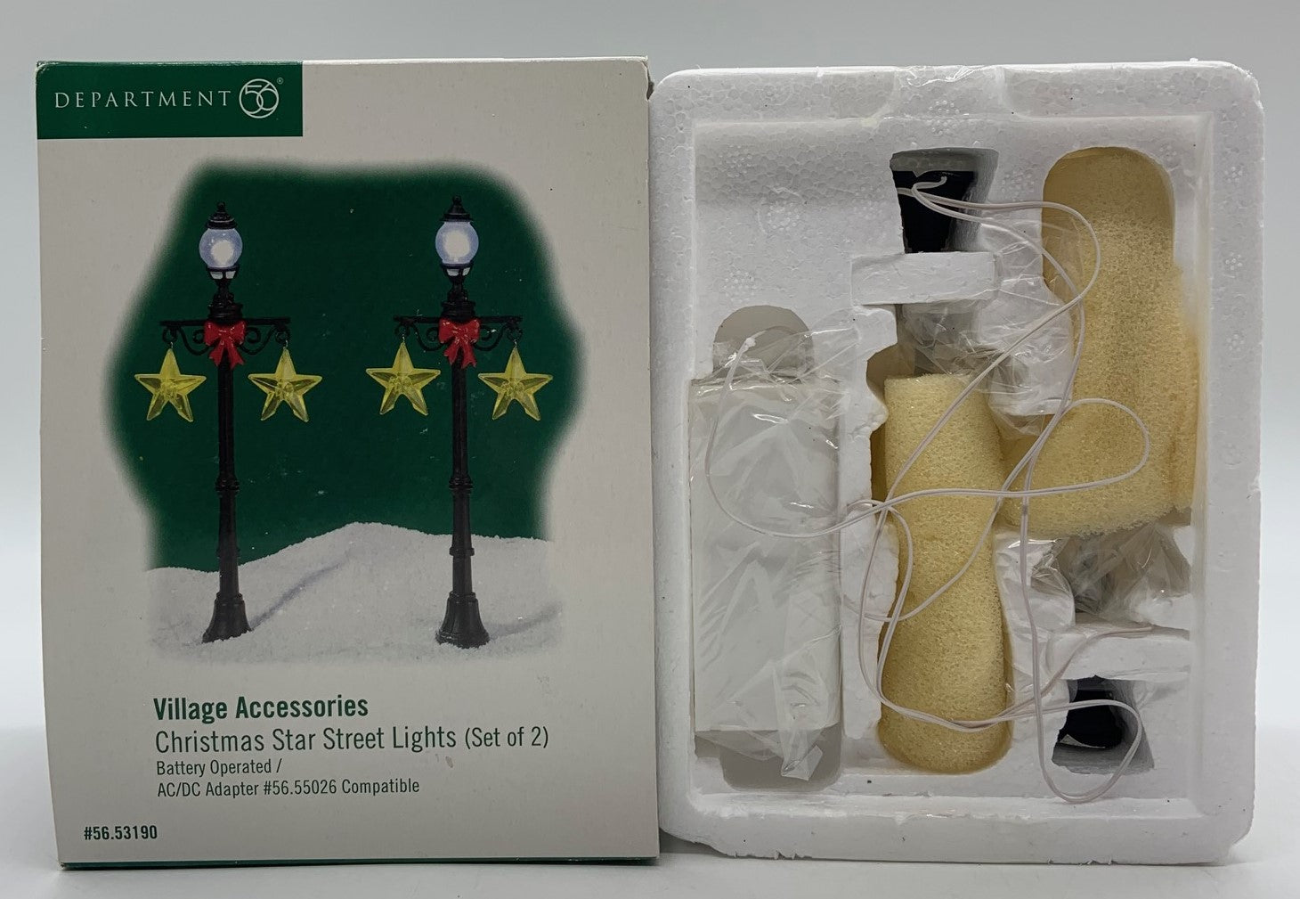 Dept 56- Village Accessories "Christmas Star Street Lights" accessory ...