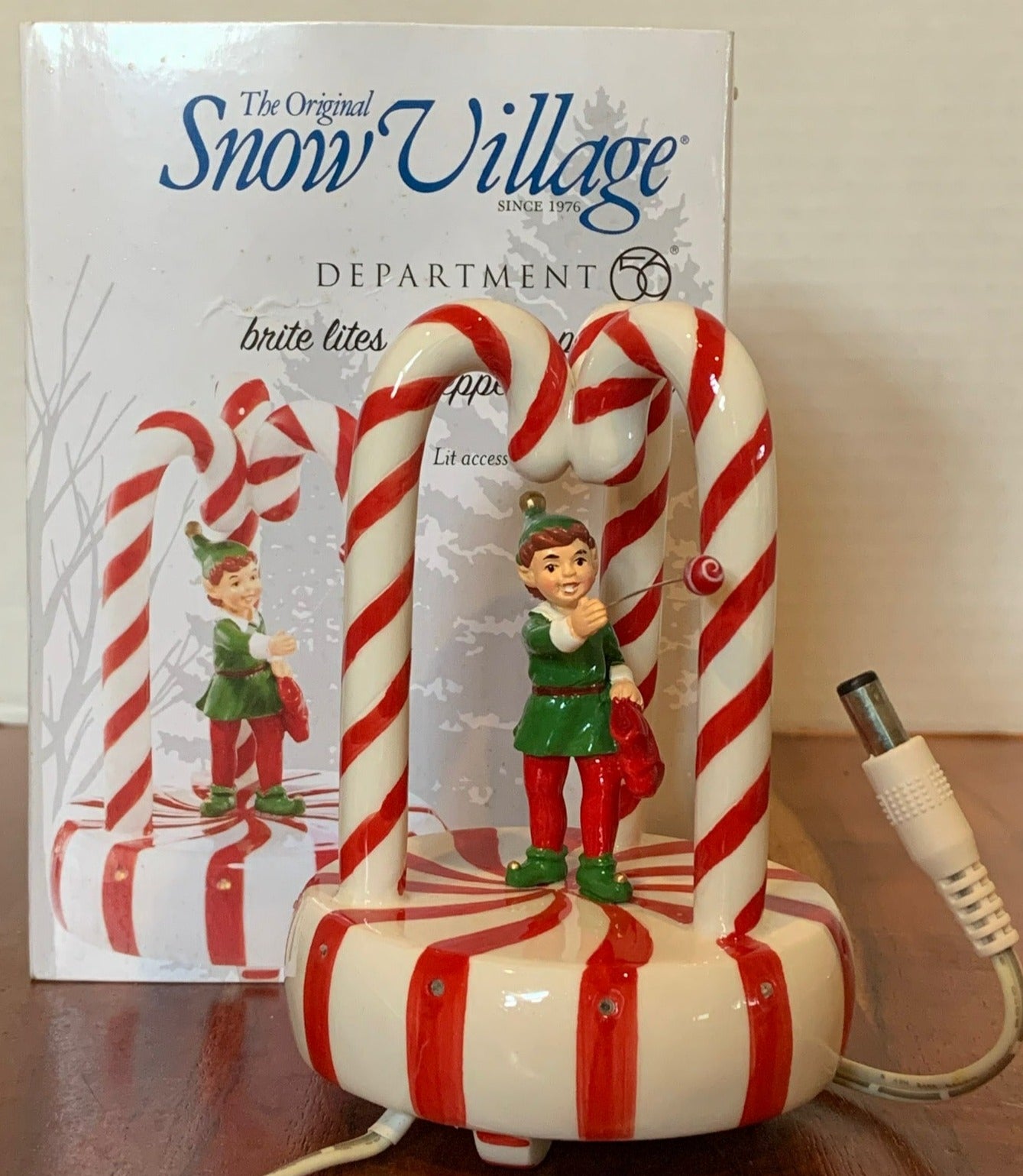 Dept 56- Snow Village "Brite Lites Christmas Parade, Peppermint Float ...