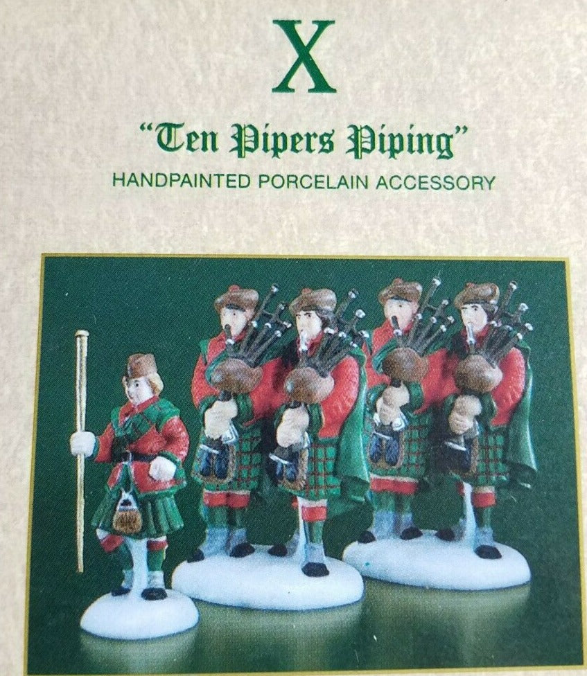 Dept 56- Dickens' Village "Ten Pipers Piping - #X" accessory l ...